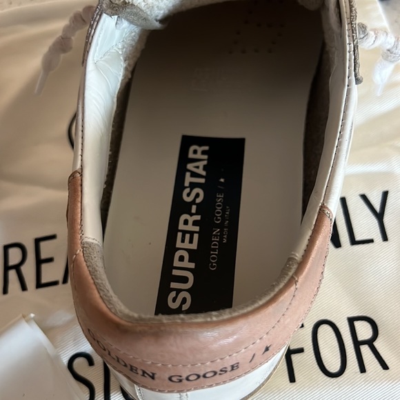 Golden Goose | Shoes | Superstar Sneakers With Black Glitter Star And ...